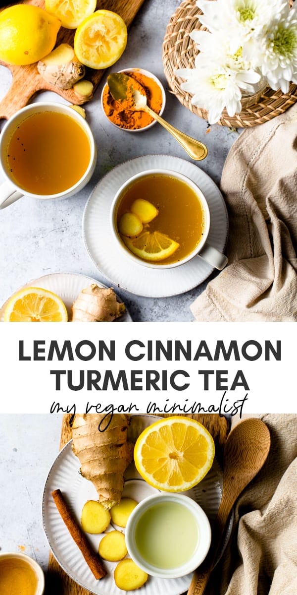 Homemade Ginger & Lemon Tea with Turmeric - My Vegan Minimalist