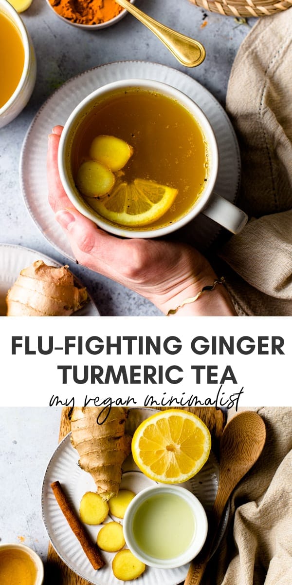 Homemade Ginger & Lemon Tea with Turmeric - My Vegan Minimalist