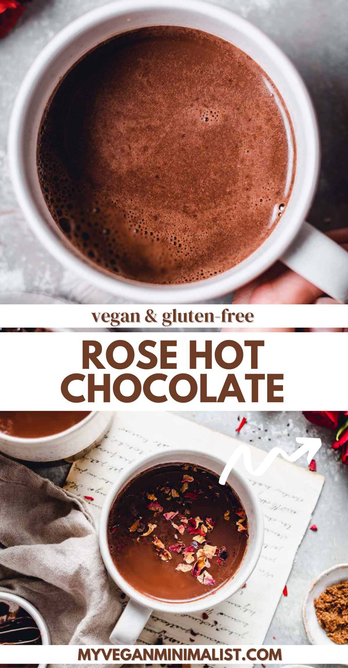 Rose Hot Chocolate - My Vegan Minimalist