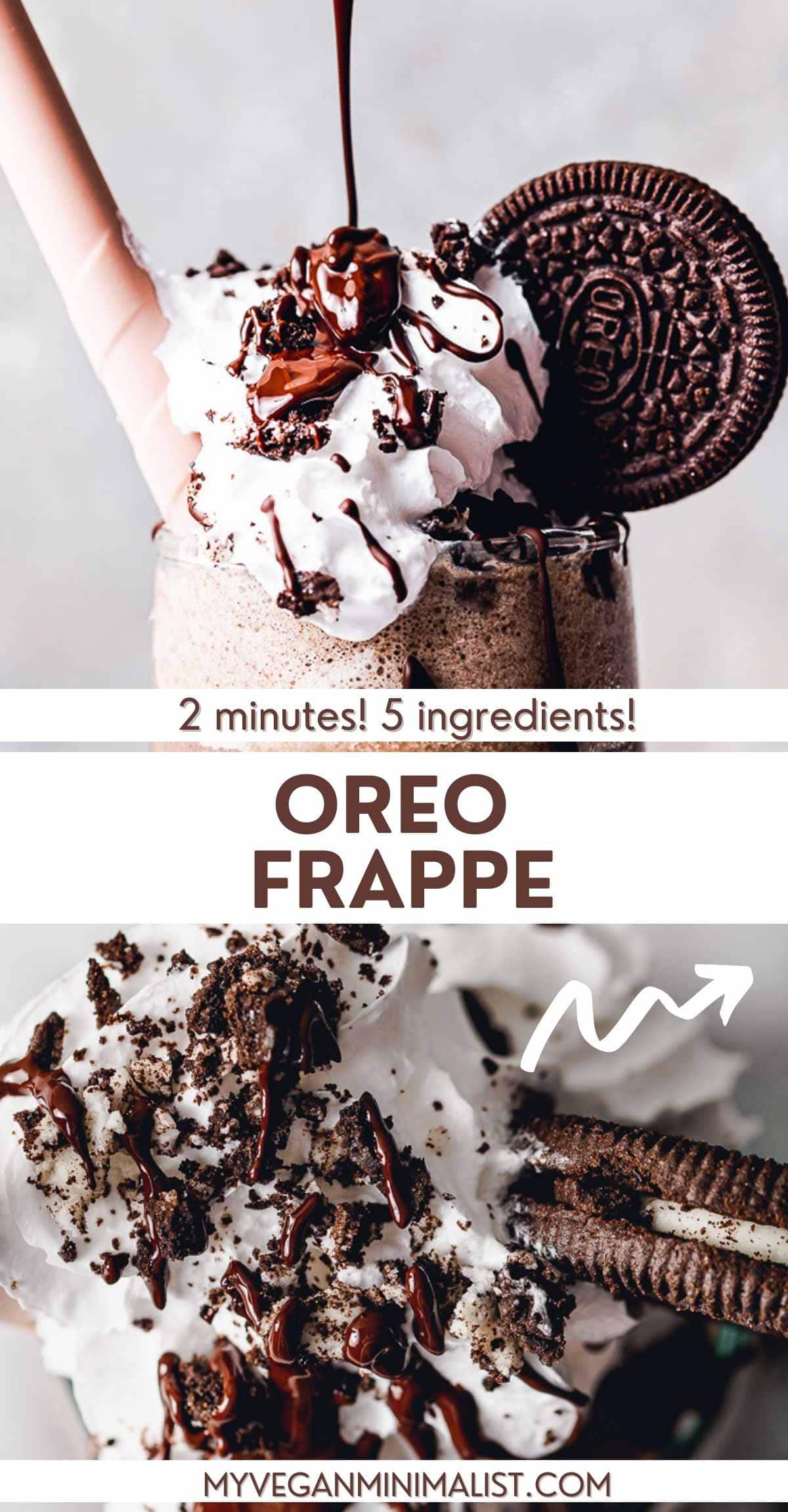 5-Ingredient Oreo Frappe Starbucks Style - My Vegan Minimalist