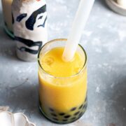 Mango Bubble Milk Tea - My Vegan Minimalist