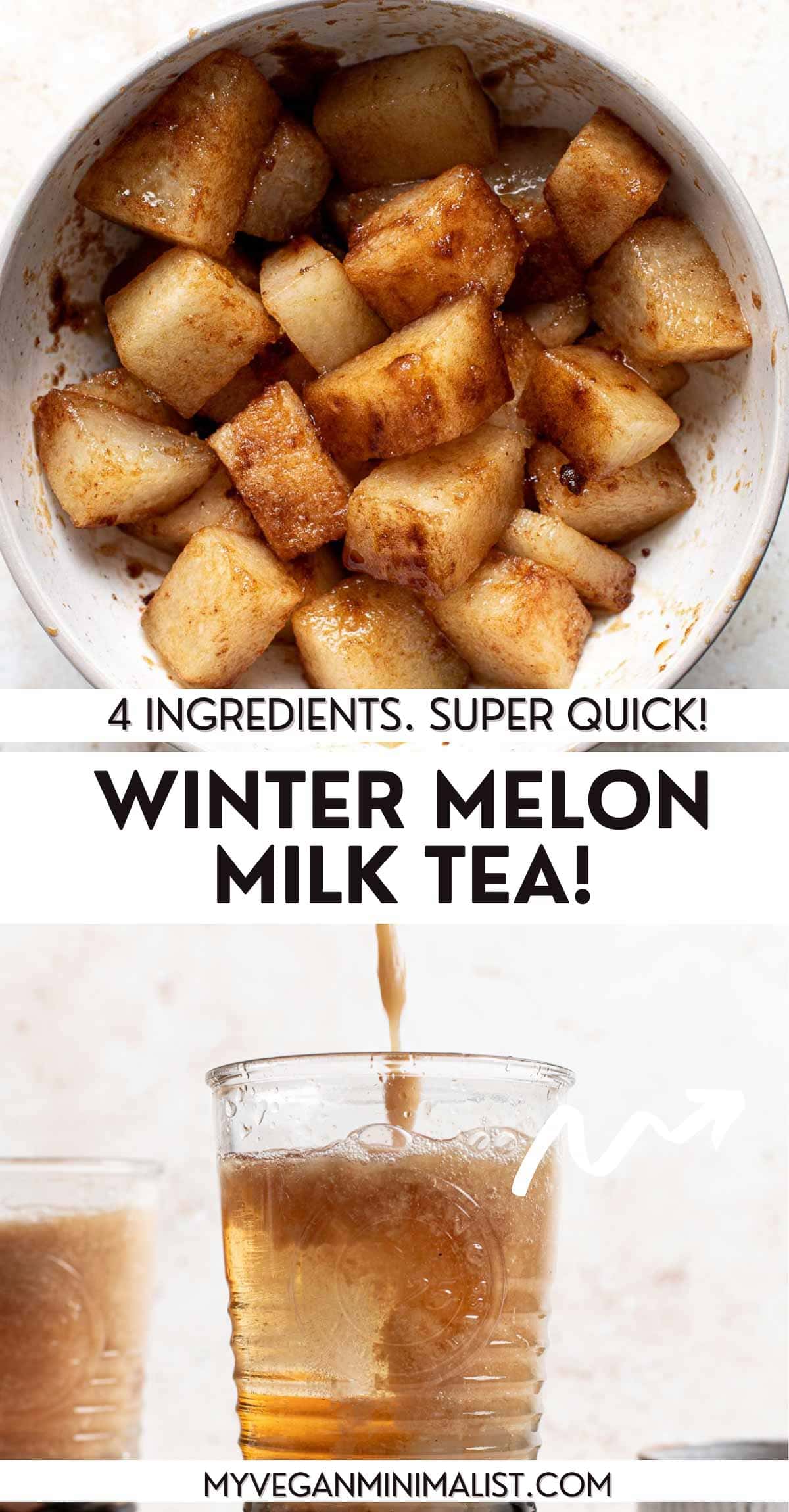 Winter Melon Bubble Milk Tea - Boba - My Vegan Minimalist