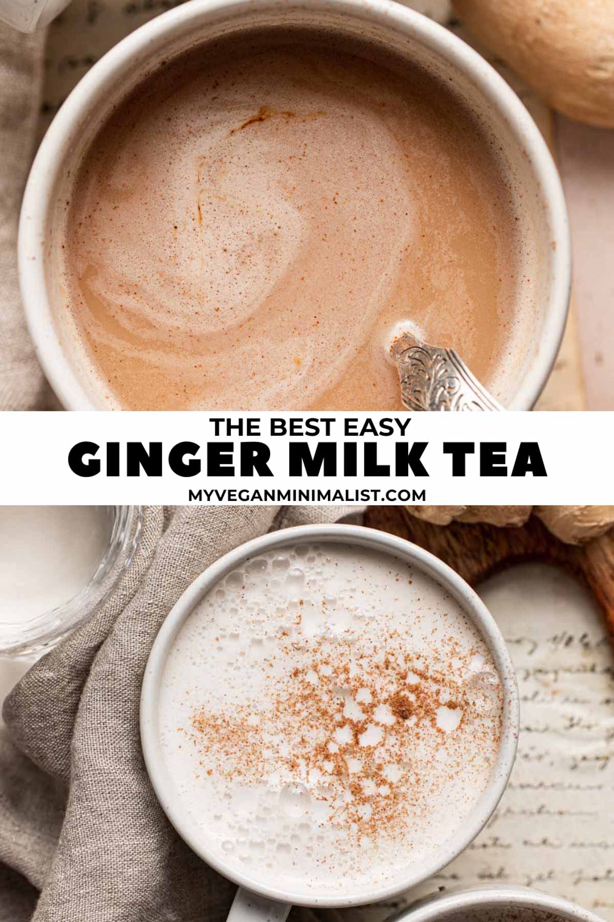 Ginger Milk Tea - Adrak Wali Chai - My Vegan Minimalist
