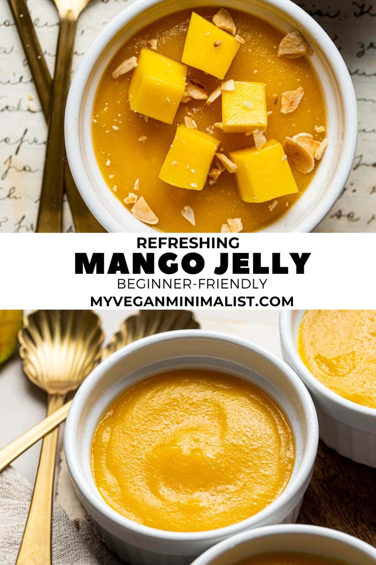 Mango Jelly Dessert - 5 Easy Ingredients - My Vegan Minimalist