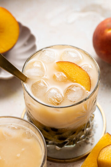 Peach Bubble Milk Tea - Boba - My Vegan Minimalist