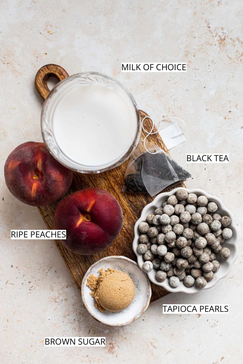 Peach Bubble Milk Tea - Boba - My Vegan Minimalist