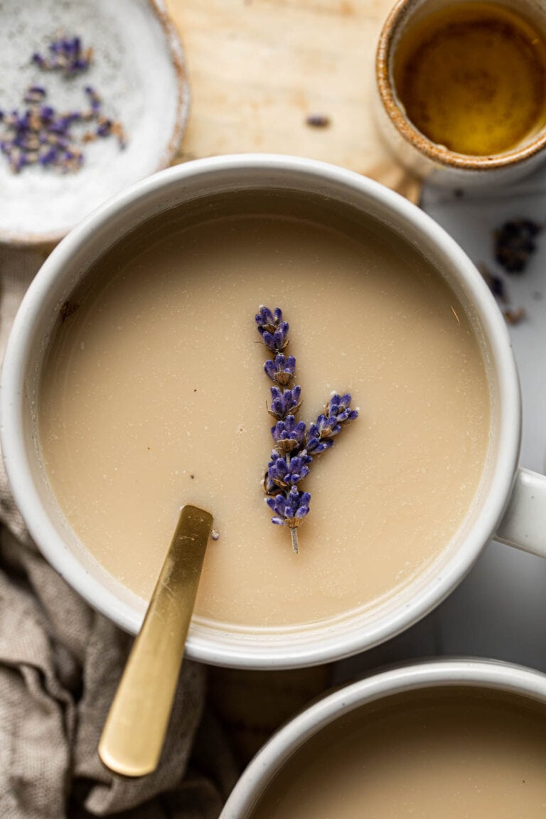 Lavender Milk Tea (5 Ingredients, 10 minutes) - My Vegan Minimalist