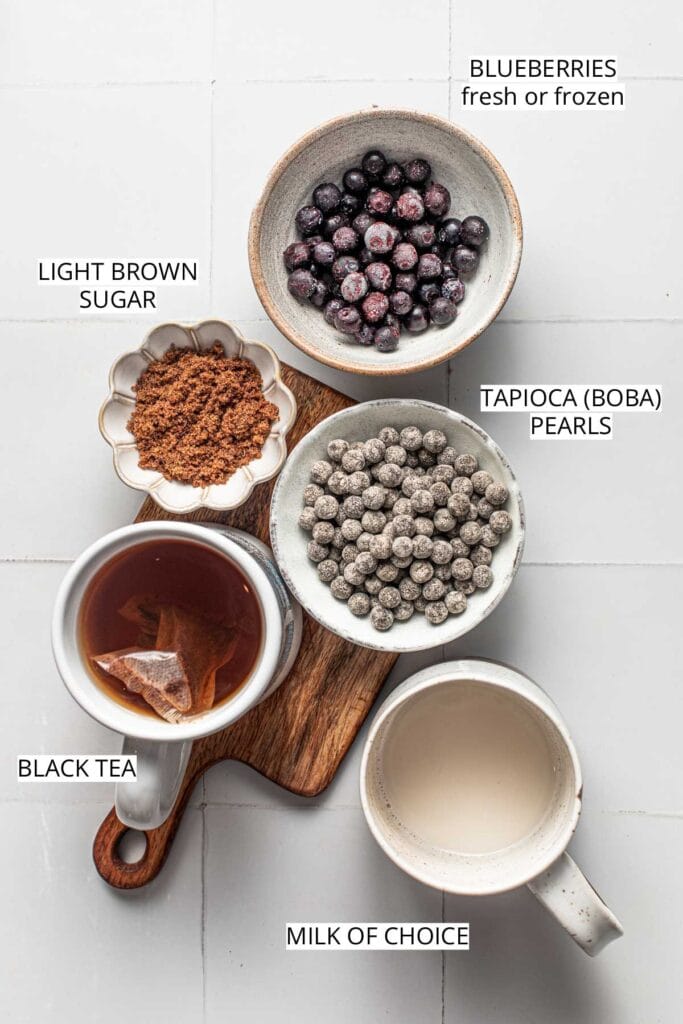 Blueberry Bubble Milk Tea - Boba - My Vegan Minimalist