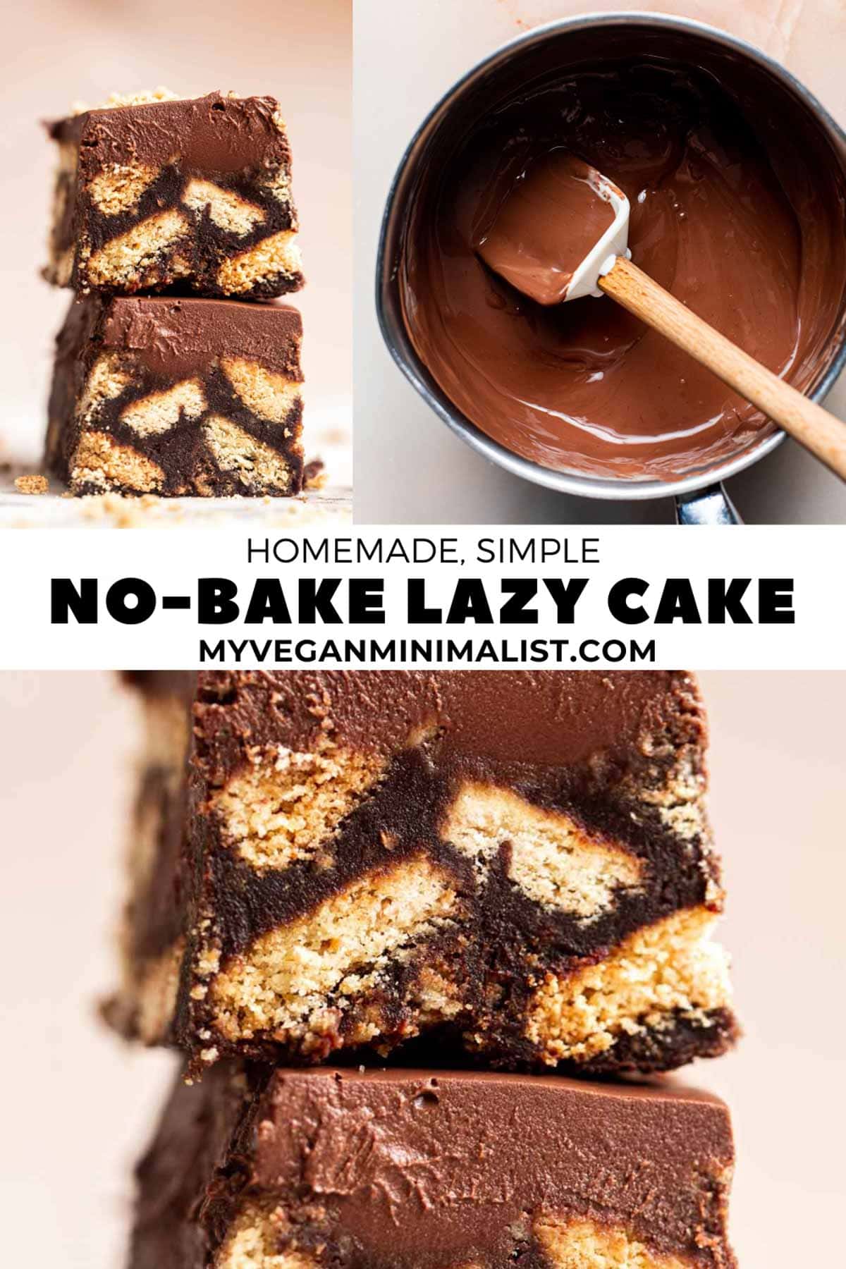 Lazy Cake - No-Bake Chocolate Cookie Cake Recipe - My Vegan Minimalist