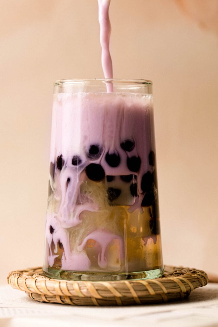 Taro Bubble Milk Tea - Boba - My Vegan Minimalist Taro Bubble Milk Tea - Boba - My Vegan Minimalist