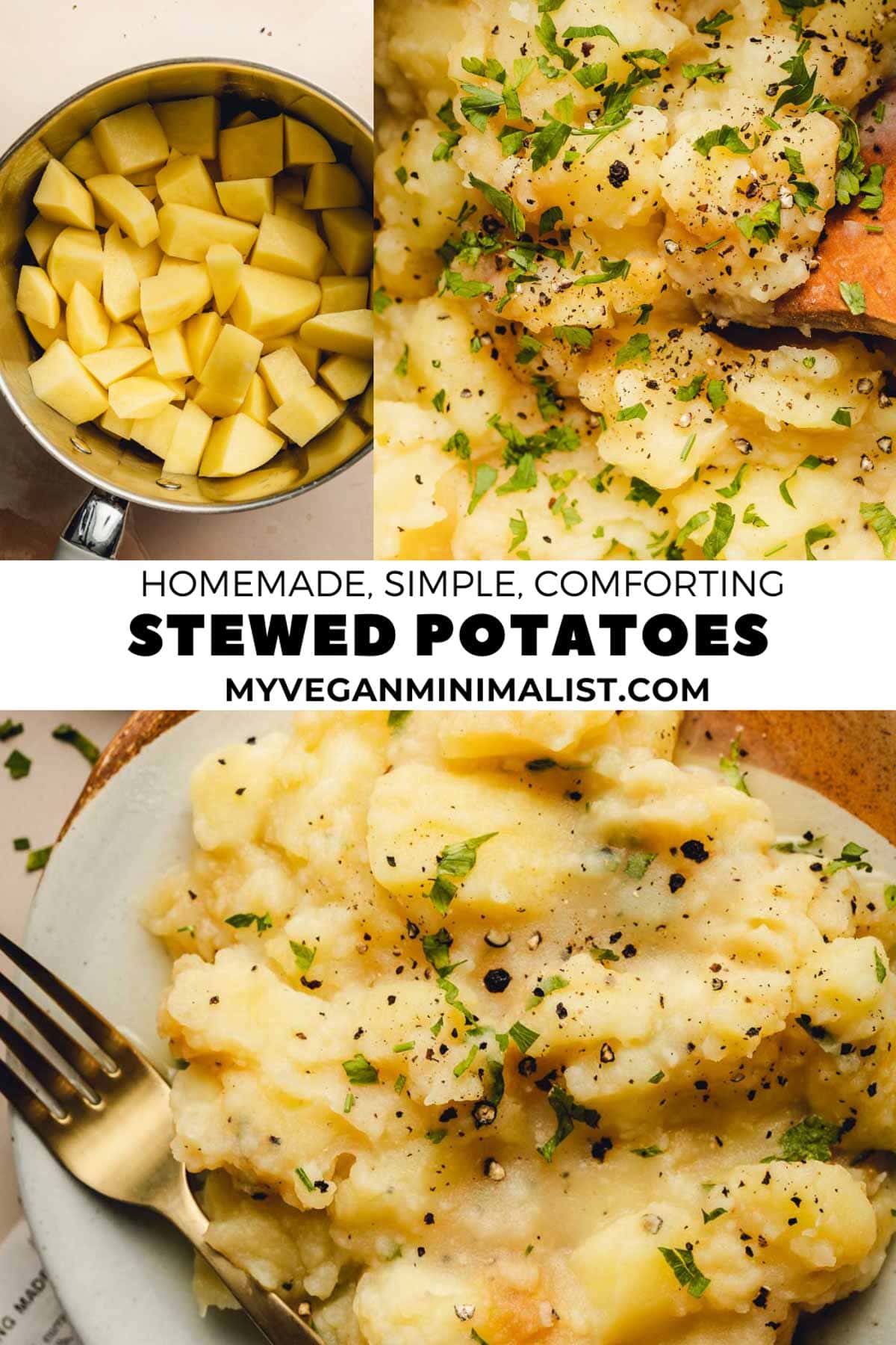 The Best Easy Stewed Potatoes - Creamy & Simple - My Vegan Minimalist