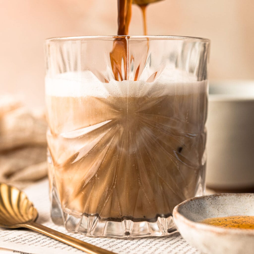 Hot or Iced Hojicha Latte - Roasted Green Tea Drink - My Vegan Minimalist