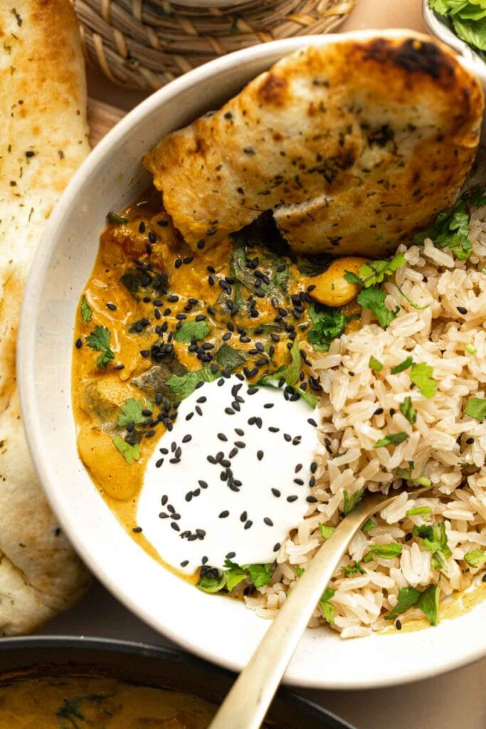 Easy Butter Bean (Lima Beans) Curry with Spinach - My Vegan Minimalist