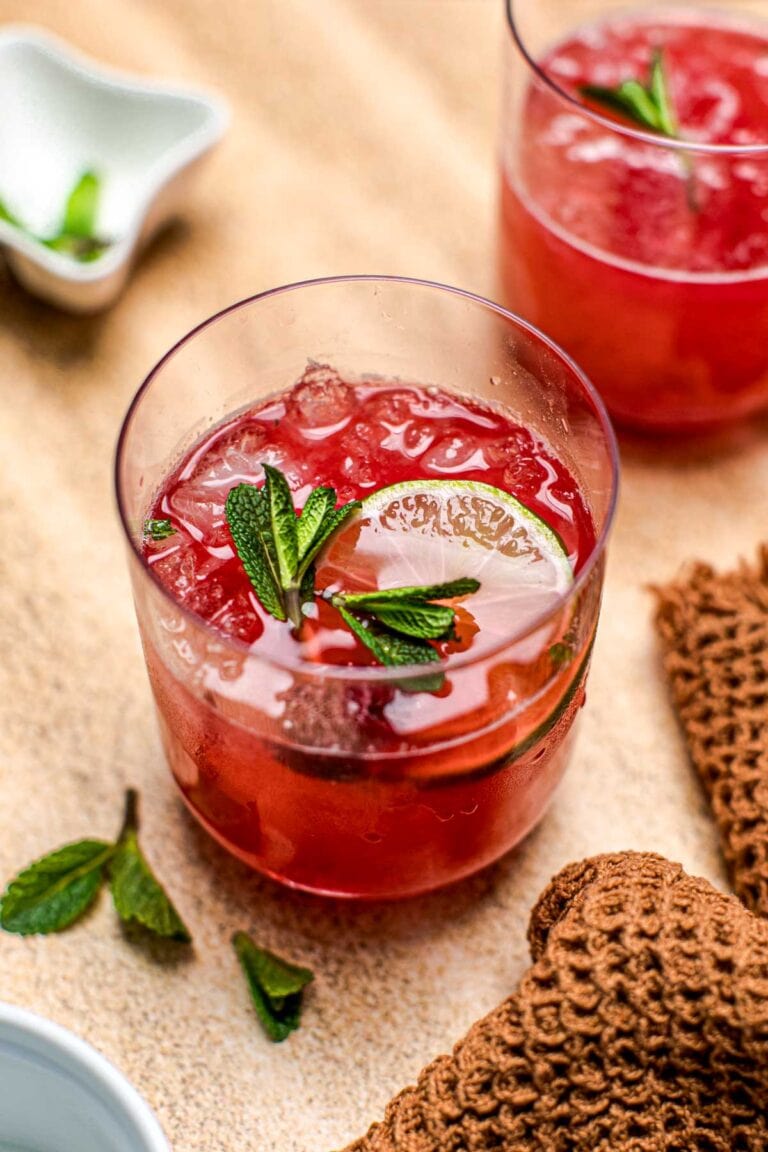Tequila Smash - Citrus, Berry & Mint Cocktail - My Vegan Minimalist