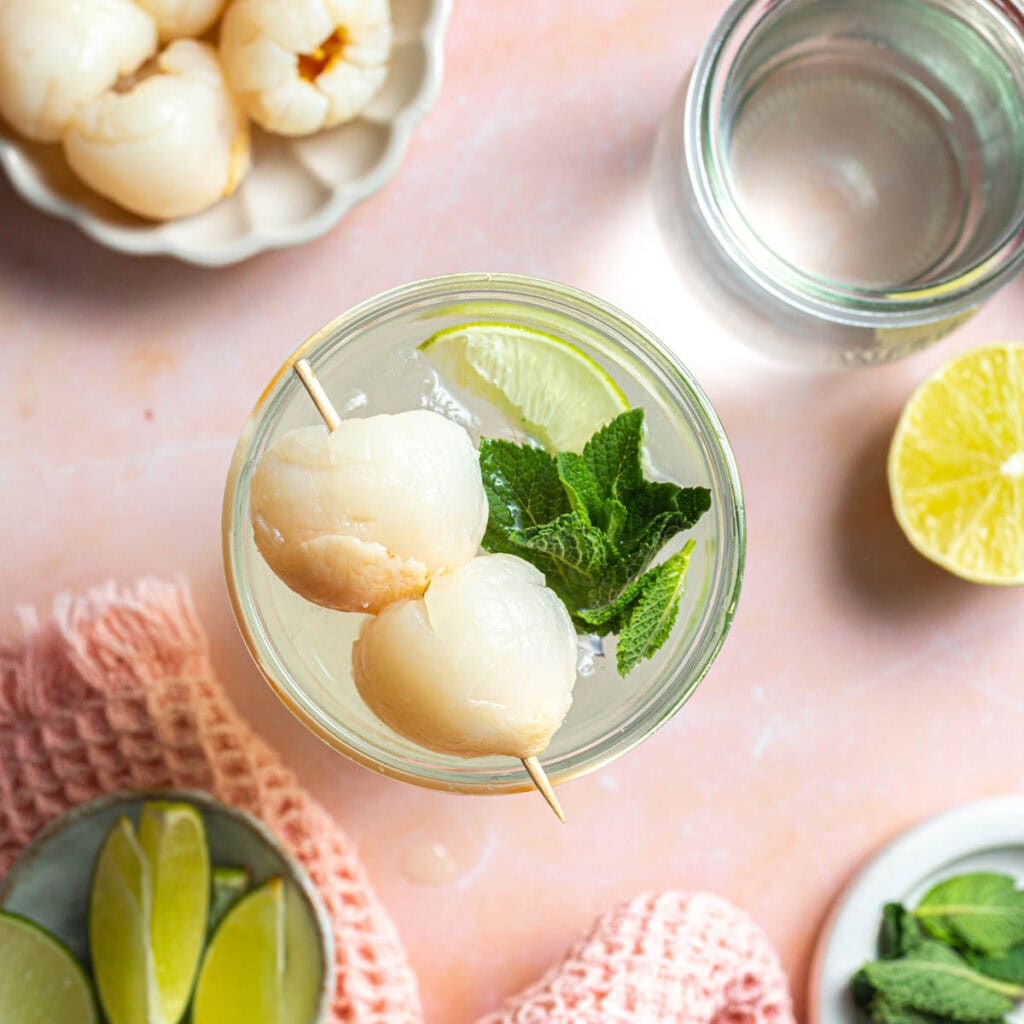 5-Ingredient Lychee Mojito (+ Virgin Option) - My Vegan Minimalist