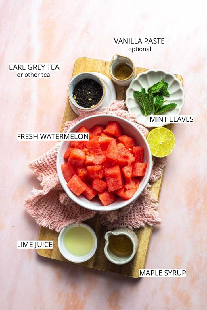 Iced Watermelon Tea with Mint & Lime - My Vegan Minimalist