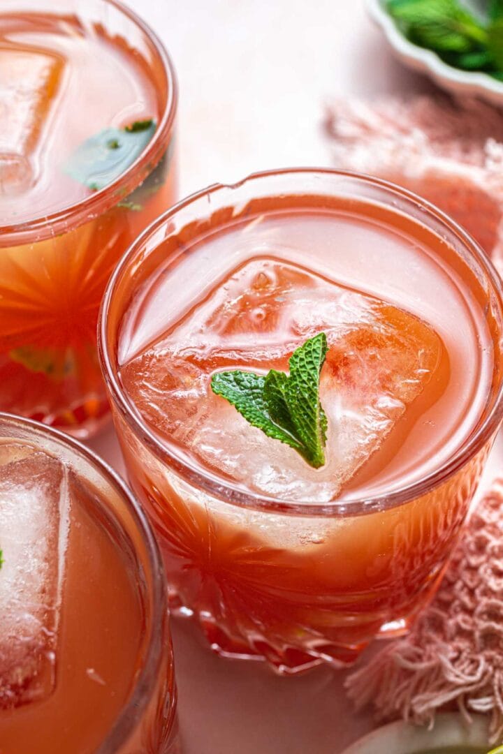 Iced Watermelon Tea with Mint & Lime - My Vegan Minimalist