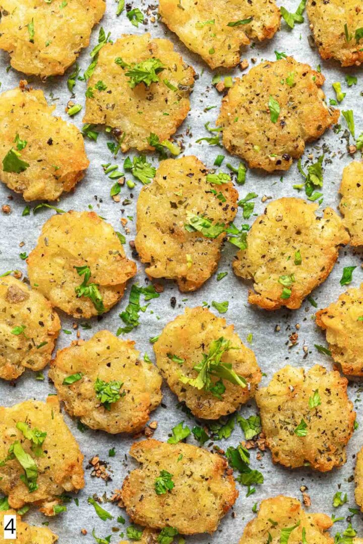 Crispy Smashed Tater Tots - Potato Appetizer - My Vegan Minimalist