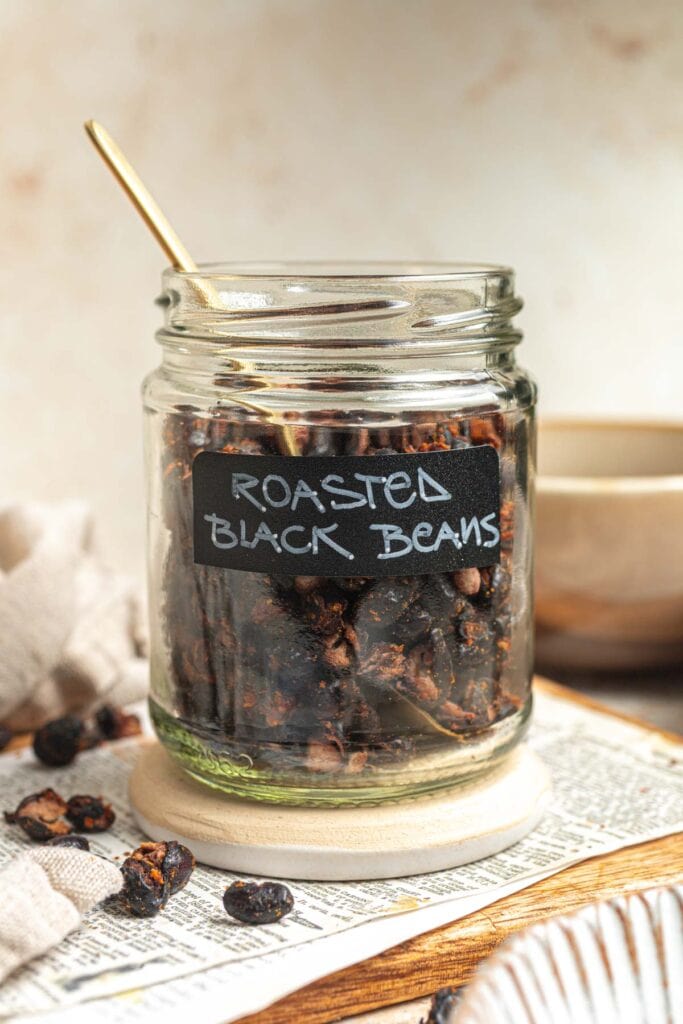 Crispy Roasted Black Beans - Simple Bean Snack - My Vegan Minimalist